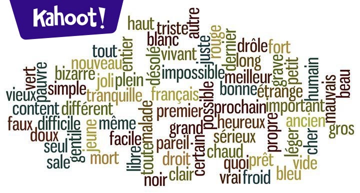 Accord des adjectifs - Kahoot! Quiz