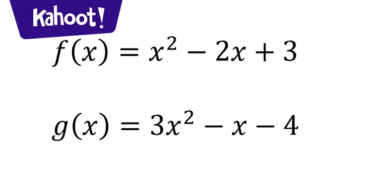 Function Combination - Kahoot! Quiz