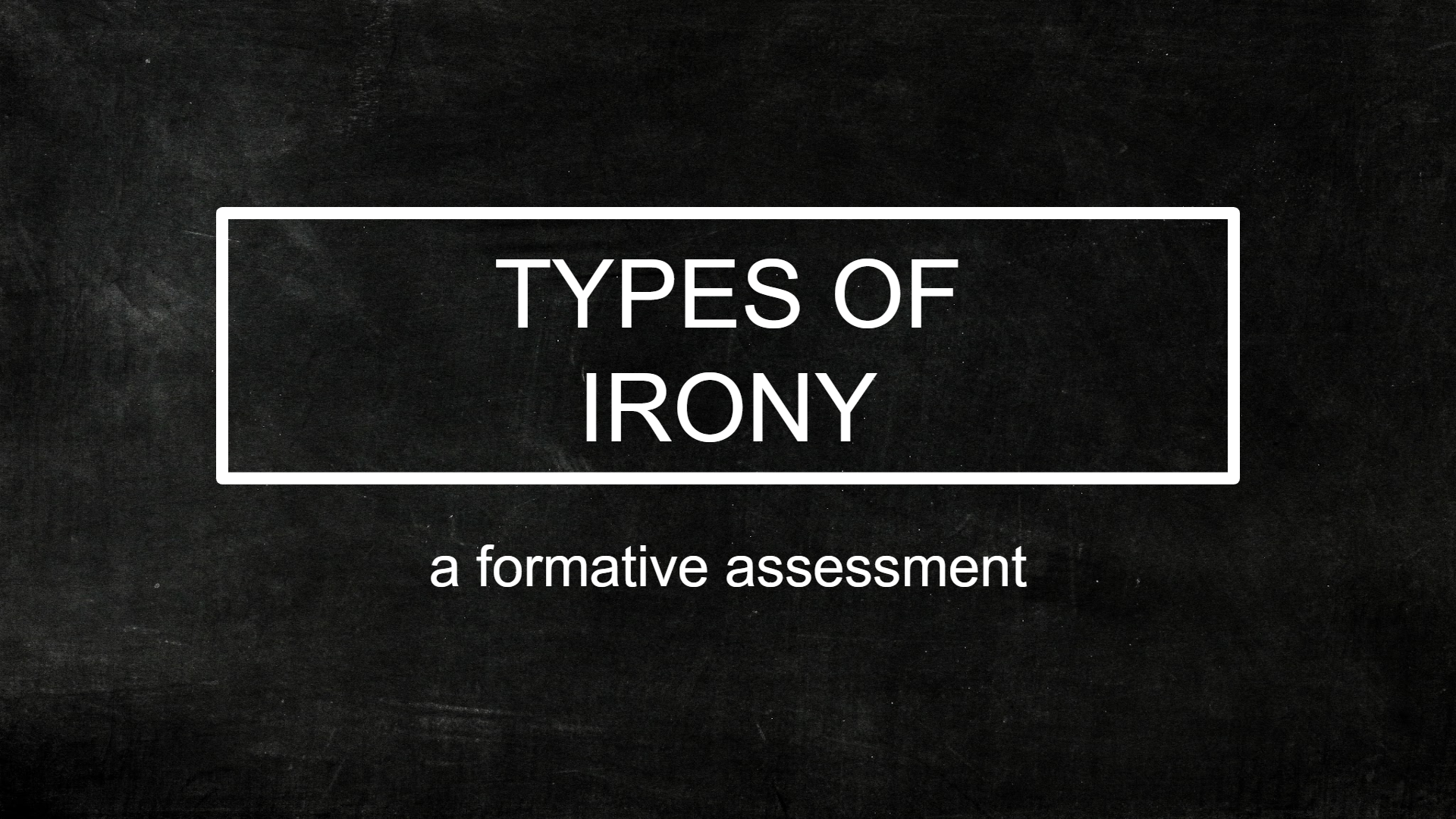 Types of Irony - Kahoot! Quiz