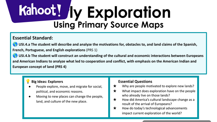 Early Exploration Slides - Kahoot! Quiz