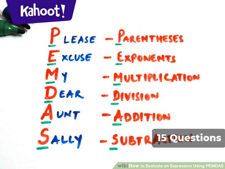 PEMDAS - Kahoot! Quiz