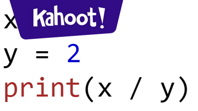 Python - Data types & Operators - Kahoot! Quiz