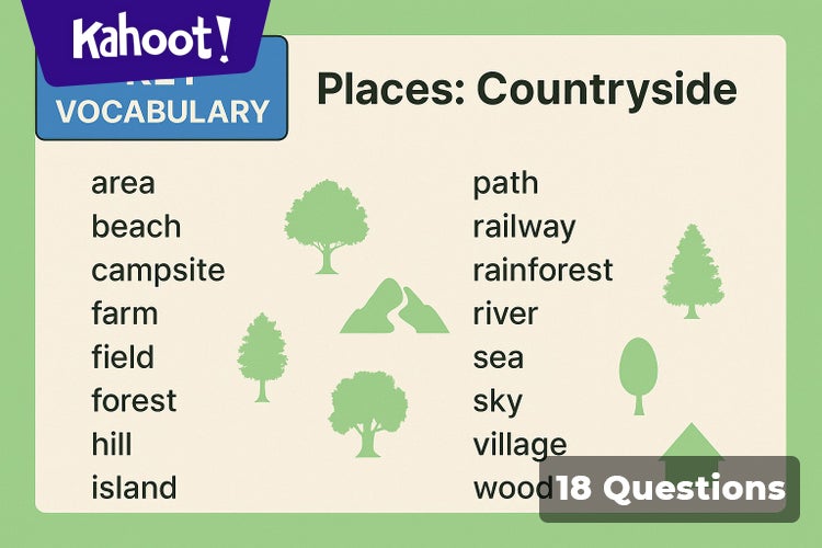 places and countryside- KET Vocab - Kahoot! Quiz