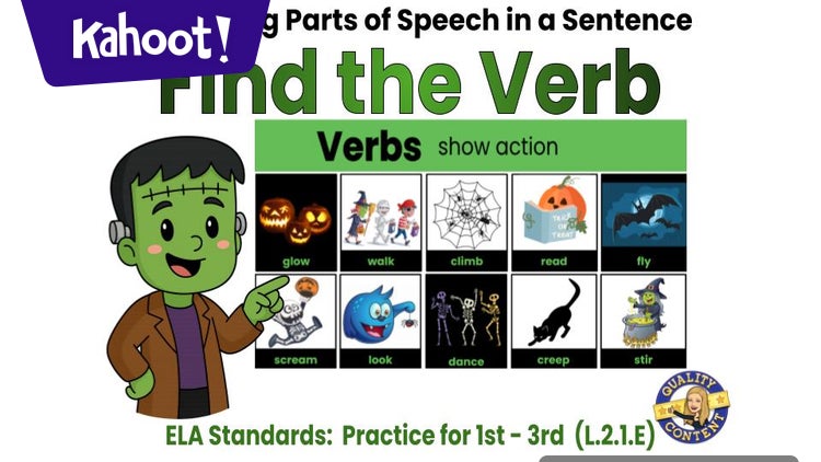 ELA FUN! Halloween Action Verbs - Kahoot! Quiz