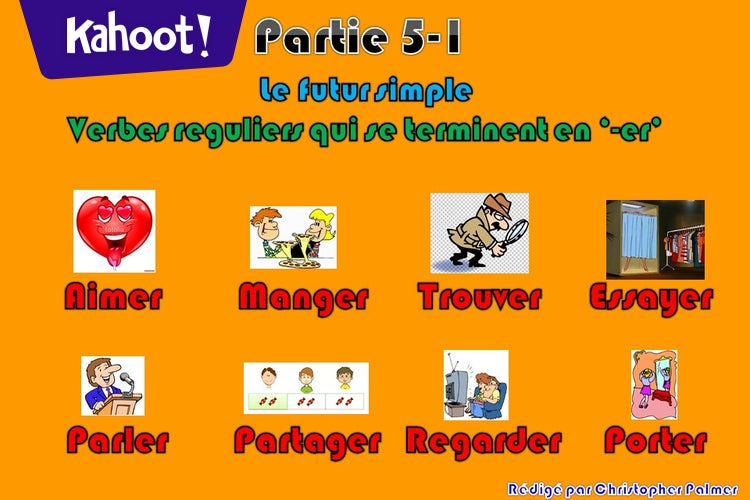 Partie 5-1 - Le futur simple- Verbes reguliers au futur simple qui se ...