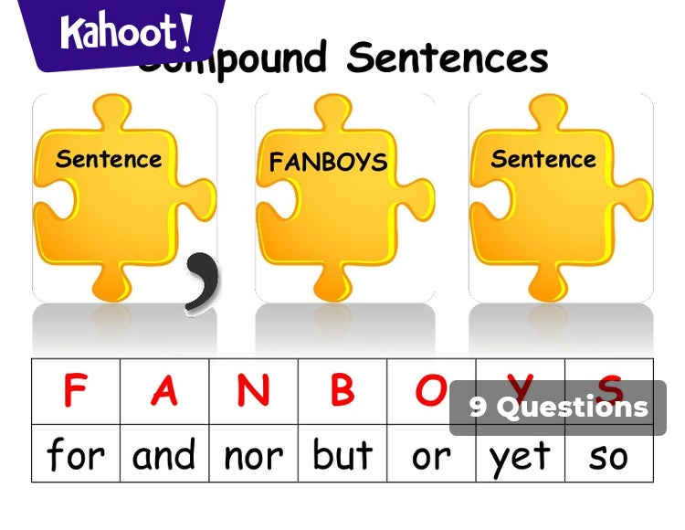 FANBOYS test - Kahoot! Quiz