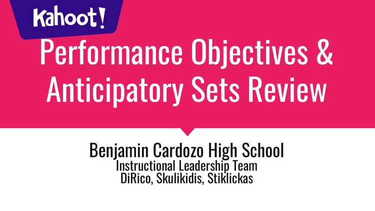 Effective Lesson Planning - Kahoot! Quiz