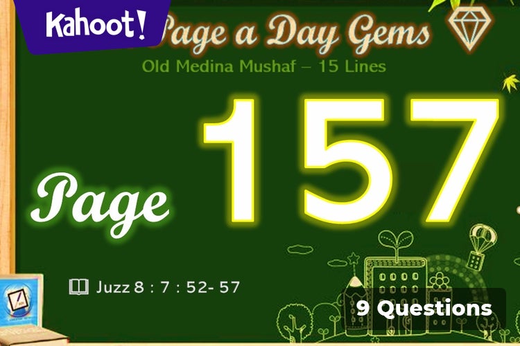 🎁 Quran Page a Day 📖 Page 157 🧾 Surat Al-A'raaf 7: V. 52-57 - Kahoot! Quiz