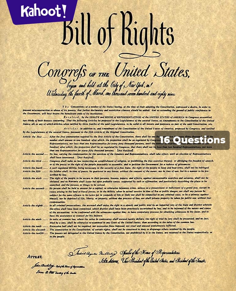 Bill of Rights - Kahoot! Quiz