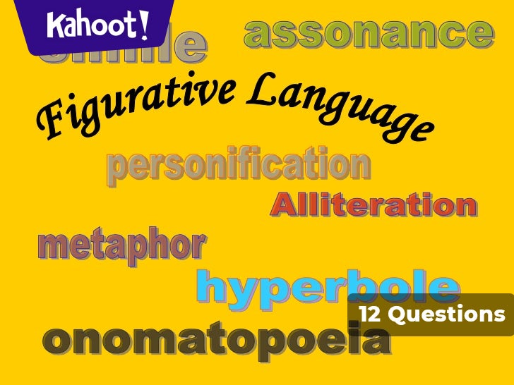 Duplicate of Figurative Language and Elements of Poetry - Kahoot! Quiz