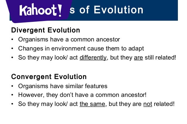 Evolution - Kahoot! Quiz