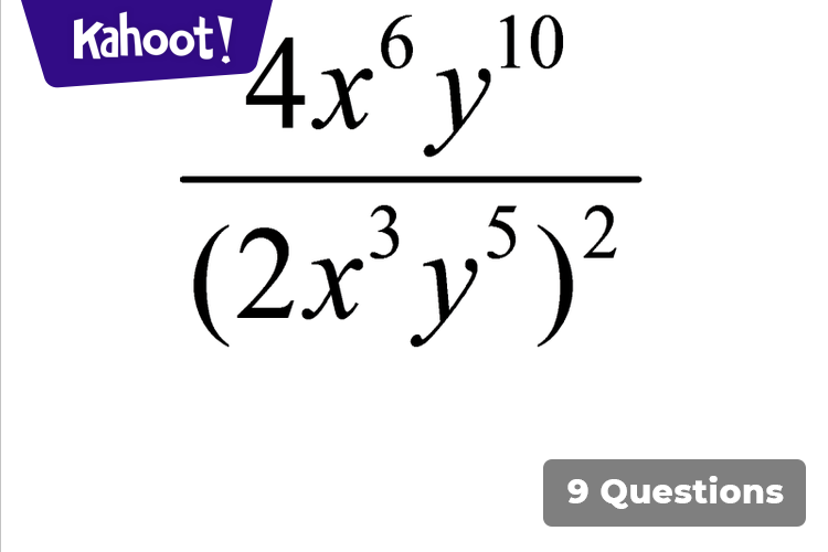 Simplify Expressions With Exponents - Kahoot! Quiz