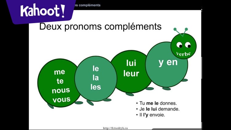 Fr3 U11: les pronoms personnels - Kahoot! Quiz