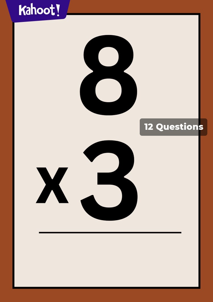 Multiplication Facts by 8 - Kahoot! Quiz