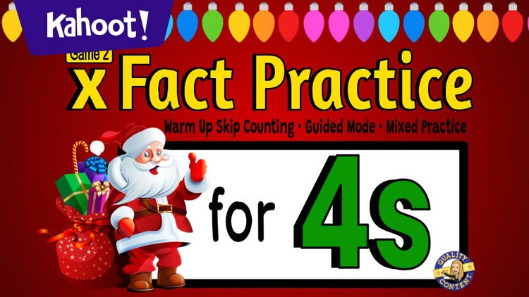 x4 Multiplication Facts Holiday Game - Kahoot! Quiz