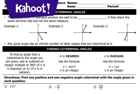 13.2 WS Cotermanl angles, reference angles, reference triangles ...