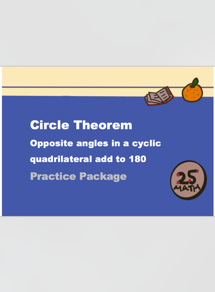 Circle Theorem: Opposite angles in a cyclic quadrilateral add to 180 ...