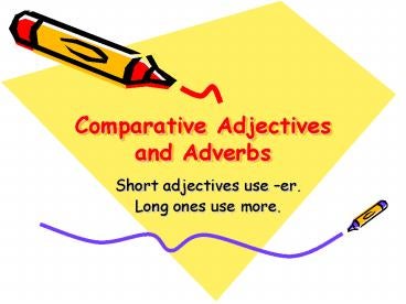 Comparative Adjectives - Kahoot! Quiz
