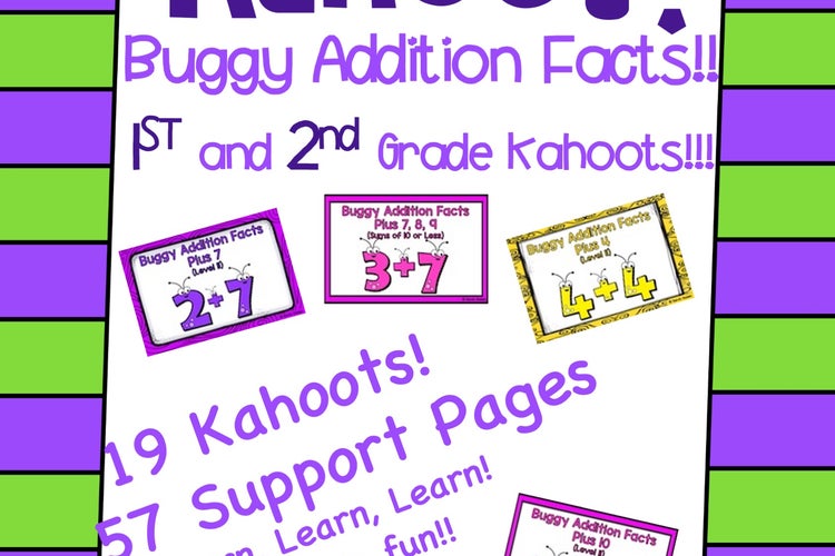 Buggy Addition Facts (First 1st Grade and Second 2nd Grade) - Kahoot ...