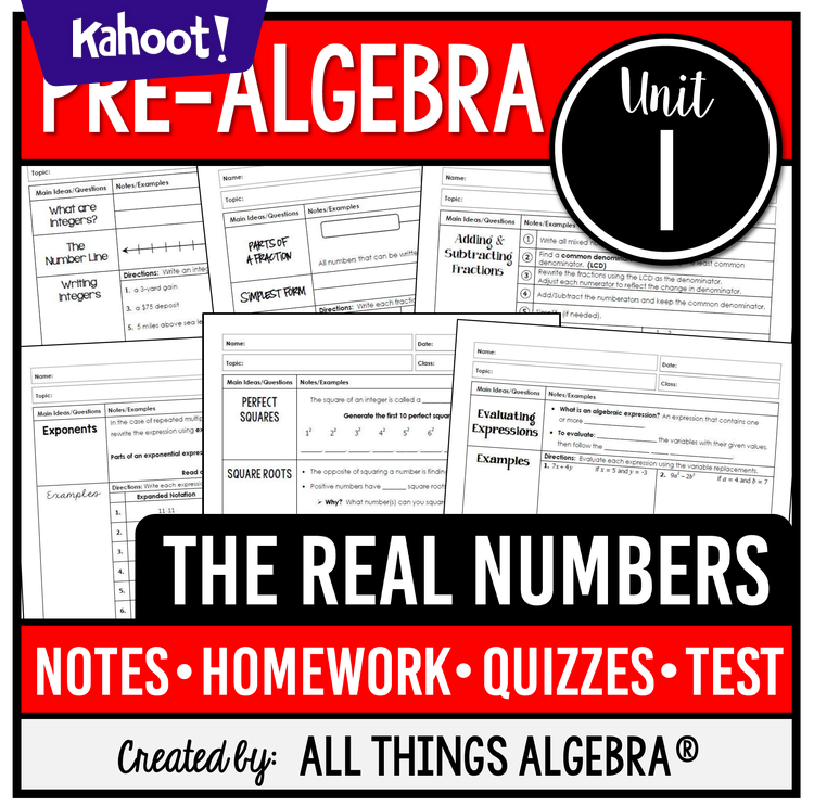 Pre-Algebra: Quiz 1-3 Review - Kahoot! Quiz