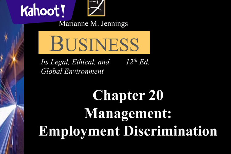 Chapter 20 | Management : Management Discrimination - Kahoot! Quiz