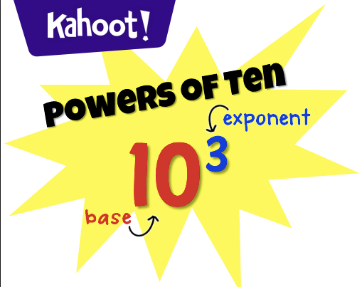 Patterns with Exponents and Powers of 10 - Kahoot! Quiz