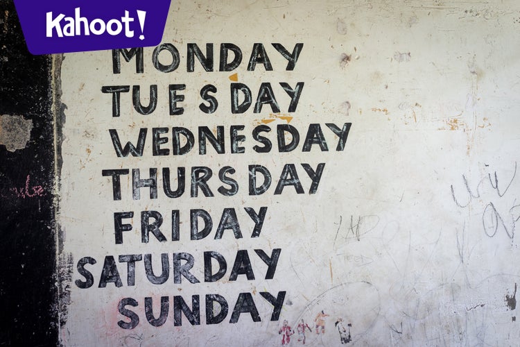 Days of the Week and Months Grade 5 - Kahoot! Quiz