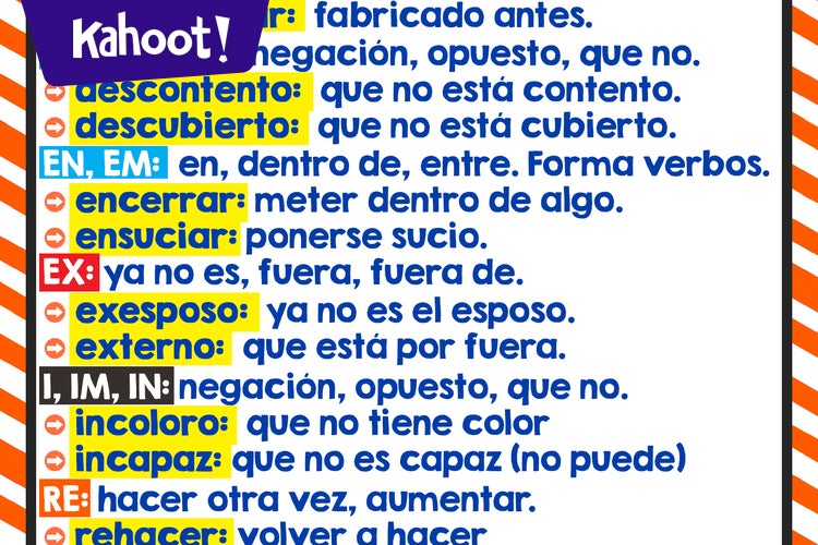 Practica-Prefijos i-, im-, in-, -pre, -des, -dis, re-, extra, -sub ...