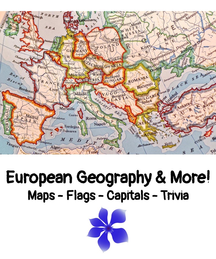 Maps of Europe & More! European Geography, Flags, Capitals & Trivia ...