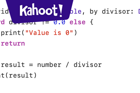 Guard, Constant and Variable scope - Kahoot! Quiz