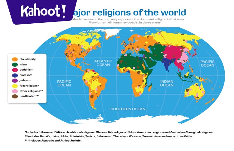 Unit 2 - 6 Major World Religions - Kahoot! Quiz