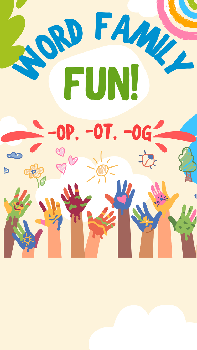 Word Family Fun! -op, -ot, -og. RF.K.2, RF.K.3, RL.K.2 - Kahoot! Course