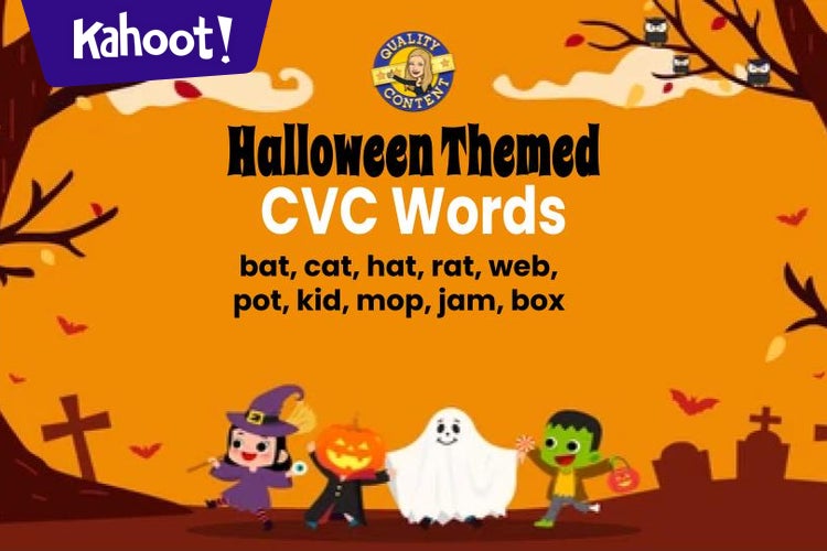 CVC Halloween-themed words - Kahoot! Quiz